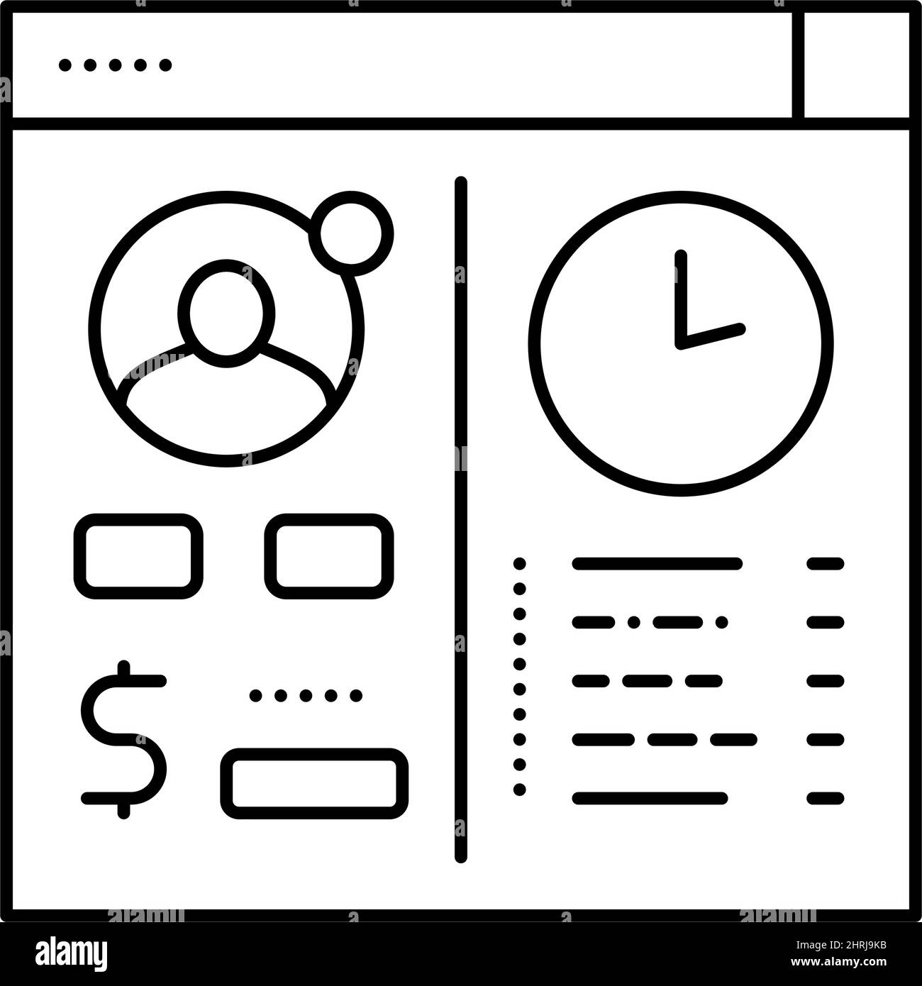 opening temporary account line icon vector illustration Stock Vector ...