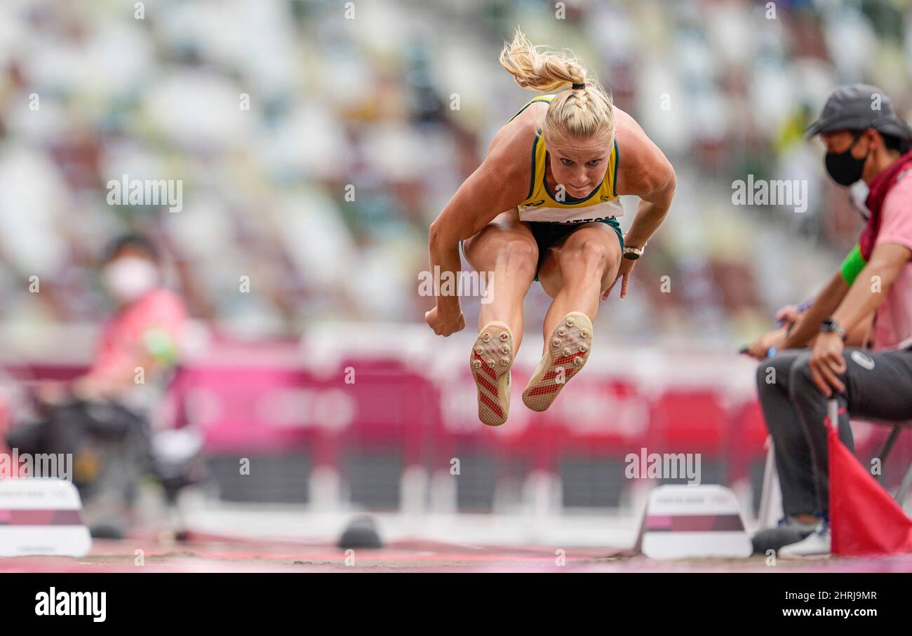 Brooke Stratton participating in the Tokyo 2020 Olympic Games in the ...