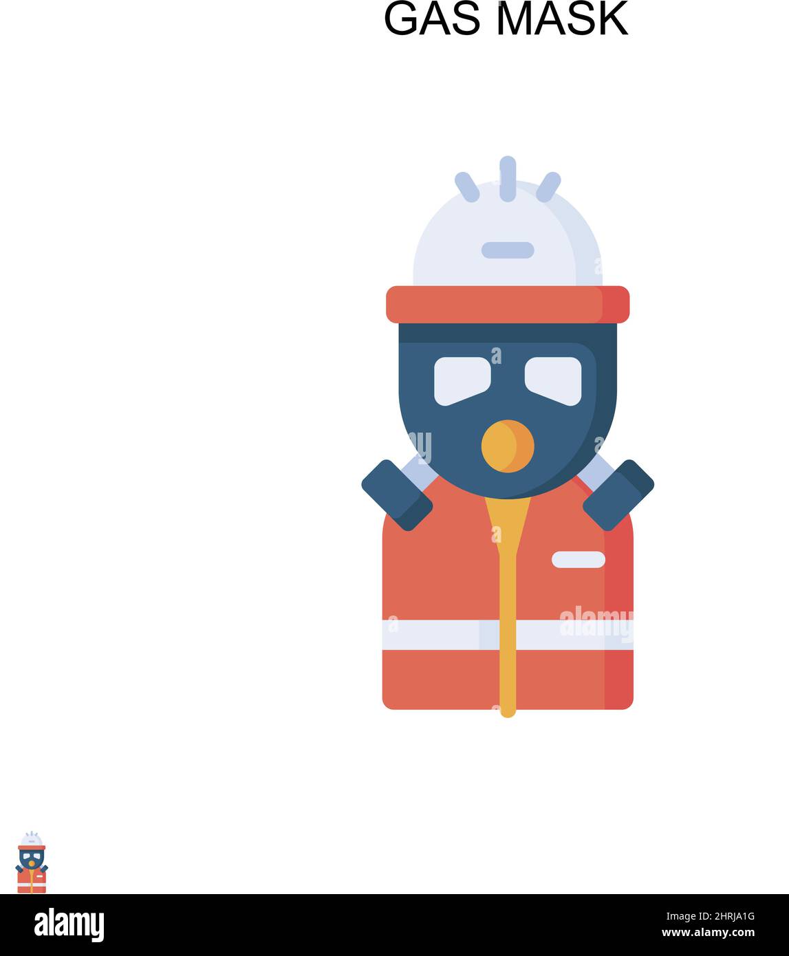 Gas mask Simple vector icon. Illustration symbol design template for ...