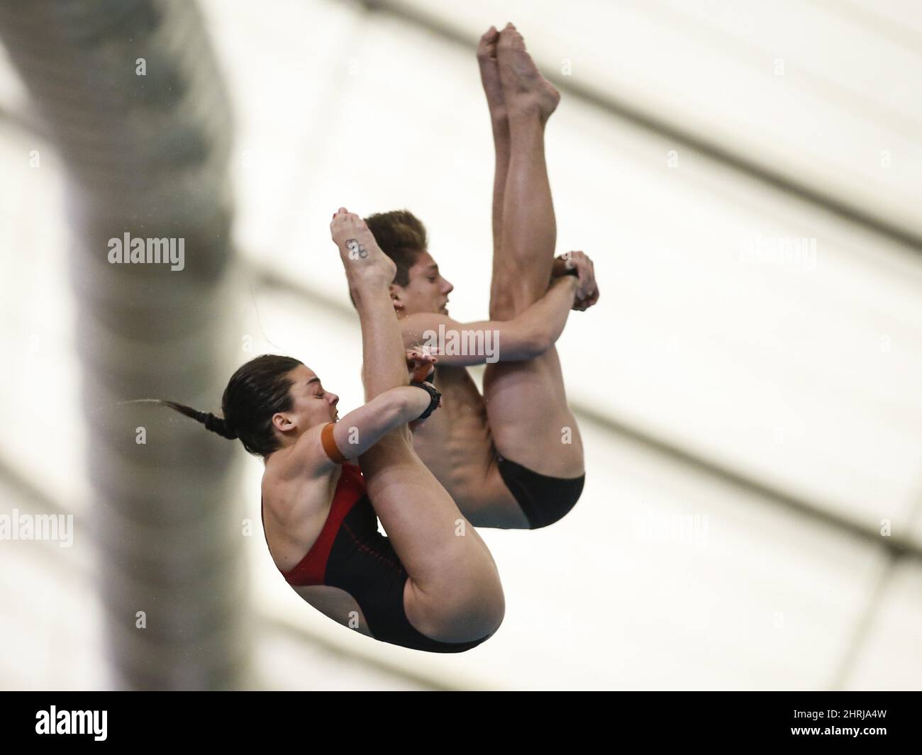 Canada's Nathan Zsombor-Murray, right, and Meaghan Benfeito compete ...