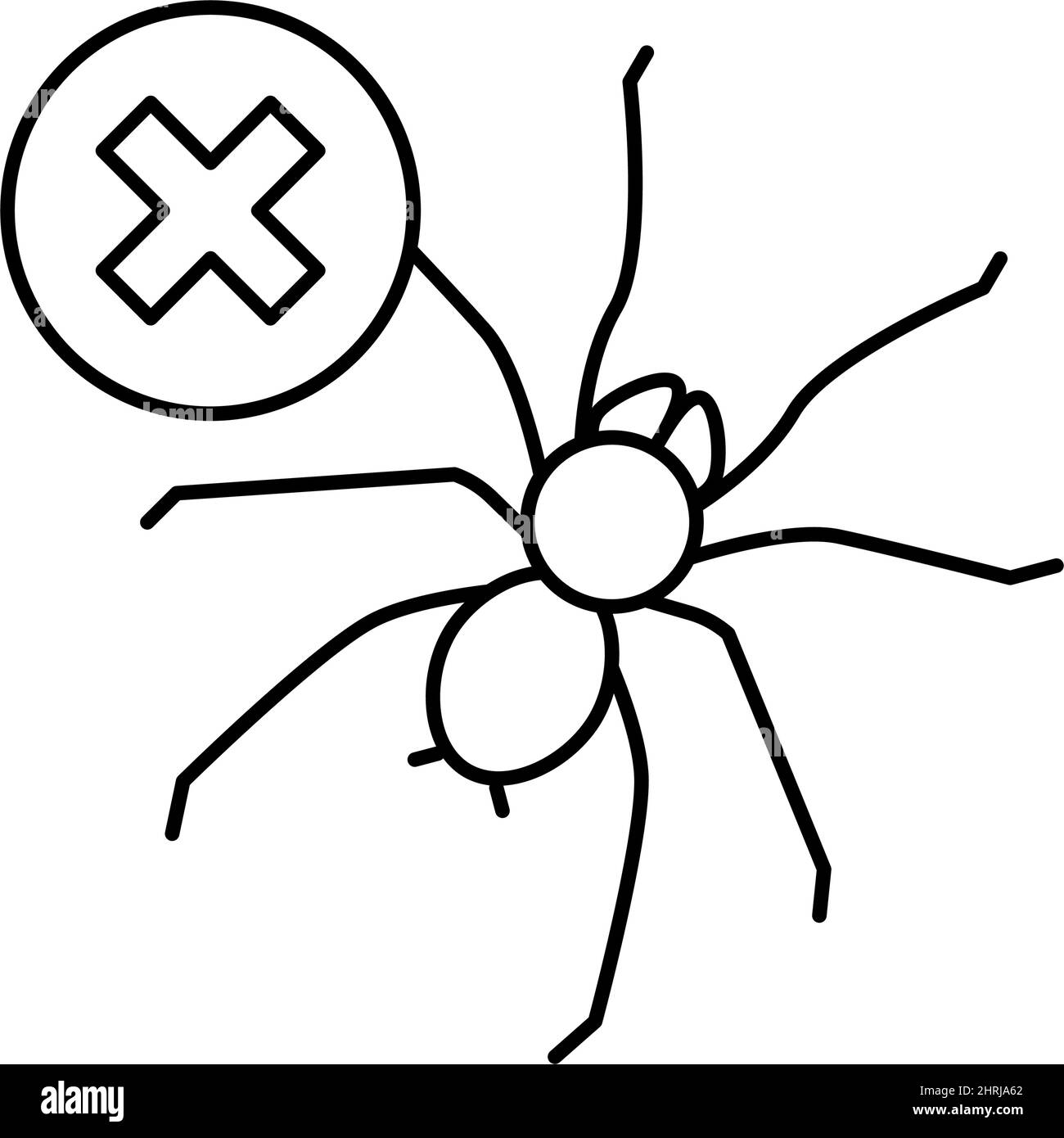 spider control line icon vector illustration Stock Vector Image & Art ...