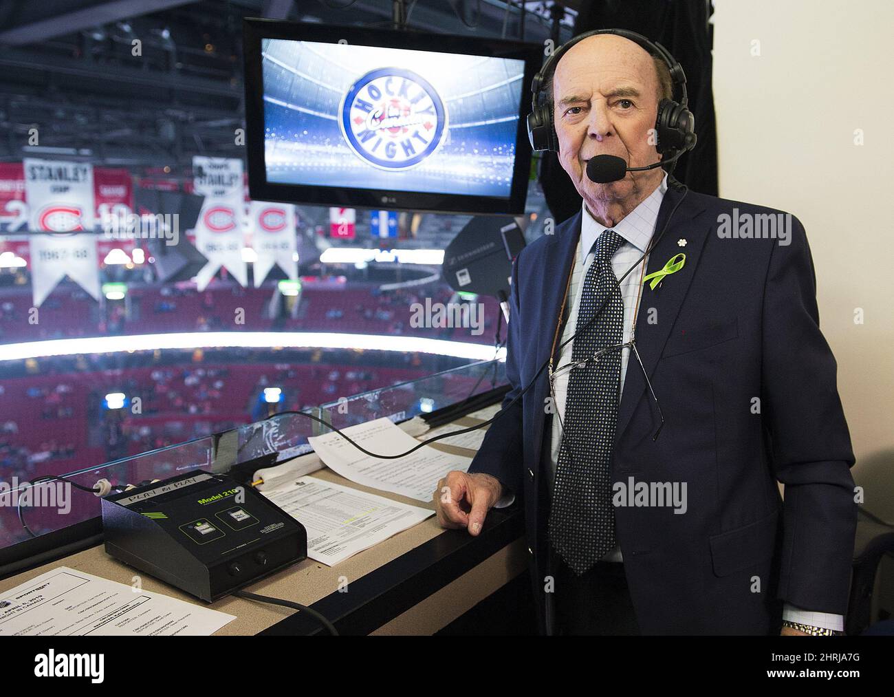 Legendary broadcaster Bob Cole poses prior to calling his last NHL ...