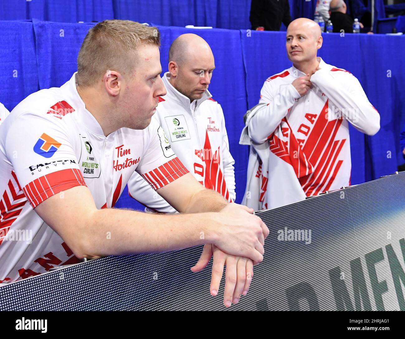 Team Canada, left to right, second Colton Flasch, third B.J. Neufeld ...