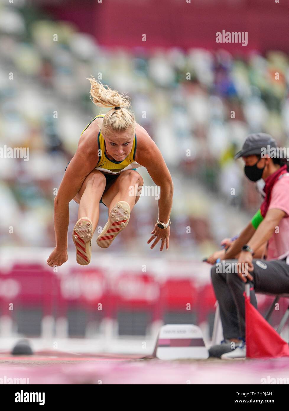 Brooke Stratton participating in the Tokyo 2020 Olympic Games in the ...