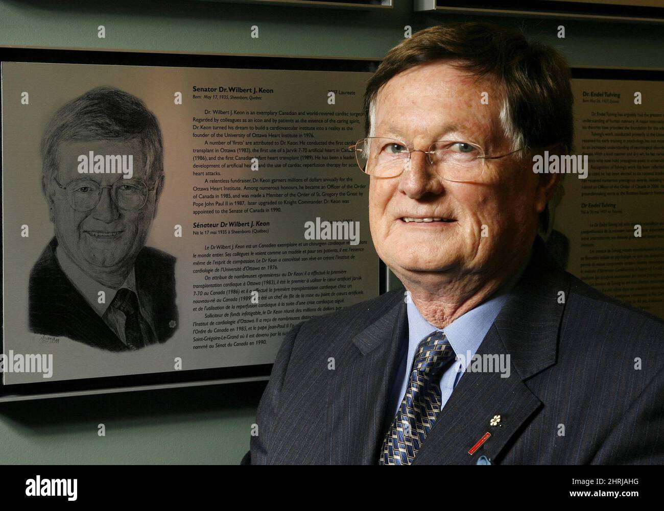 Dr. Wilbert Keon poses with his induction panel at The Canadian Medical ...