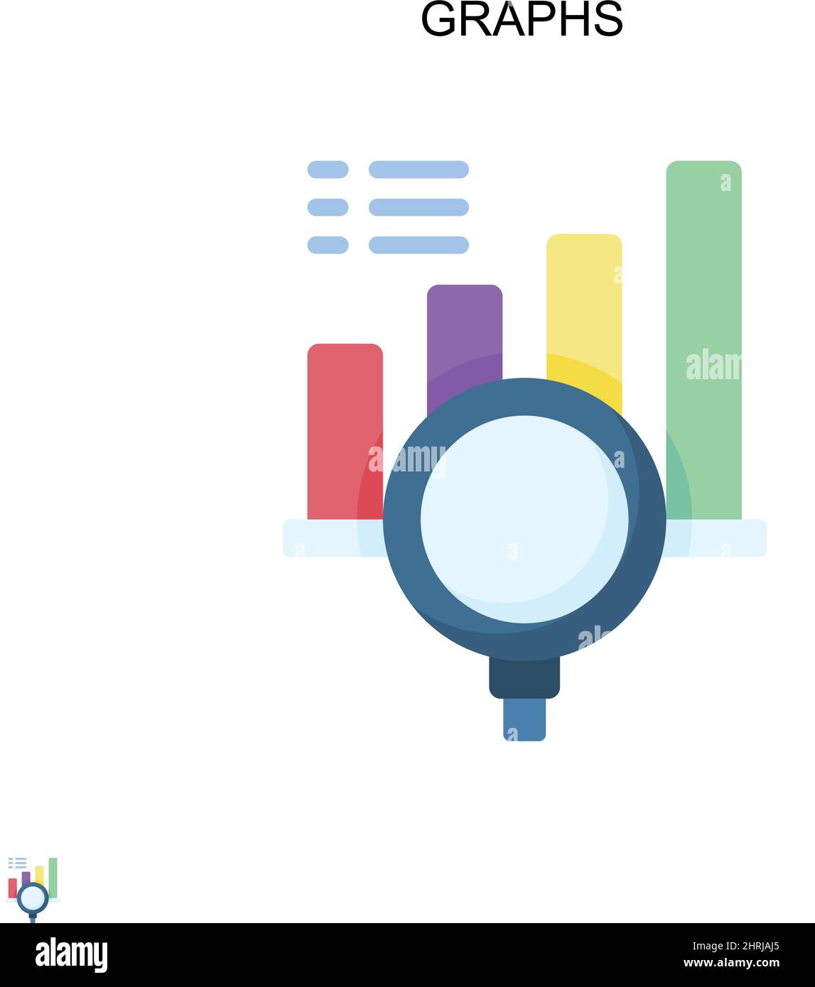 Graphs Simple vector icon. Illustration symbol design template for web ...