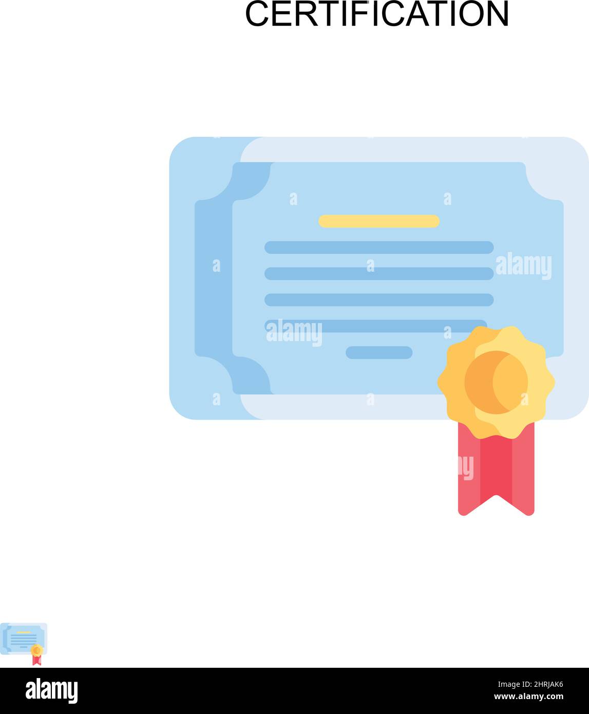 Certification Simple vector icon. Illustration symbol design template ...