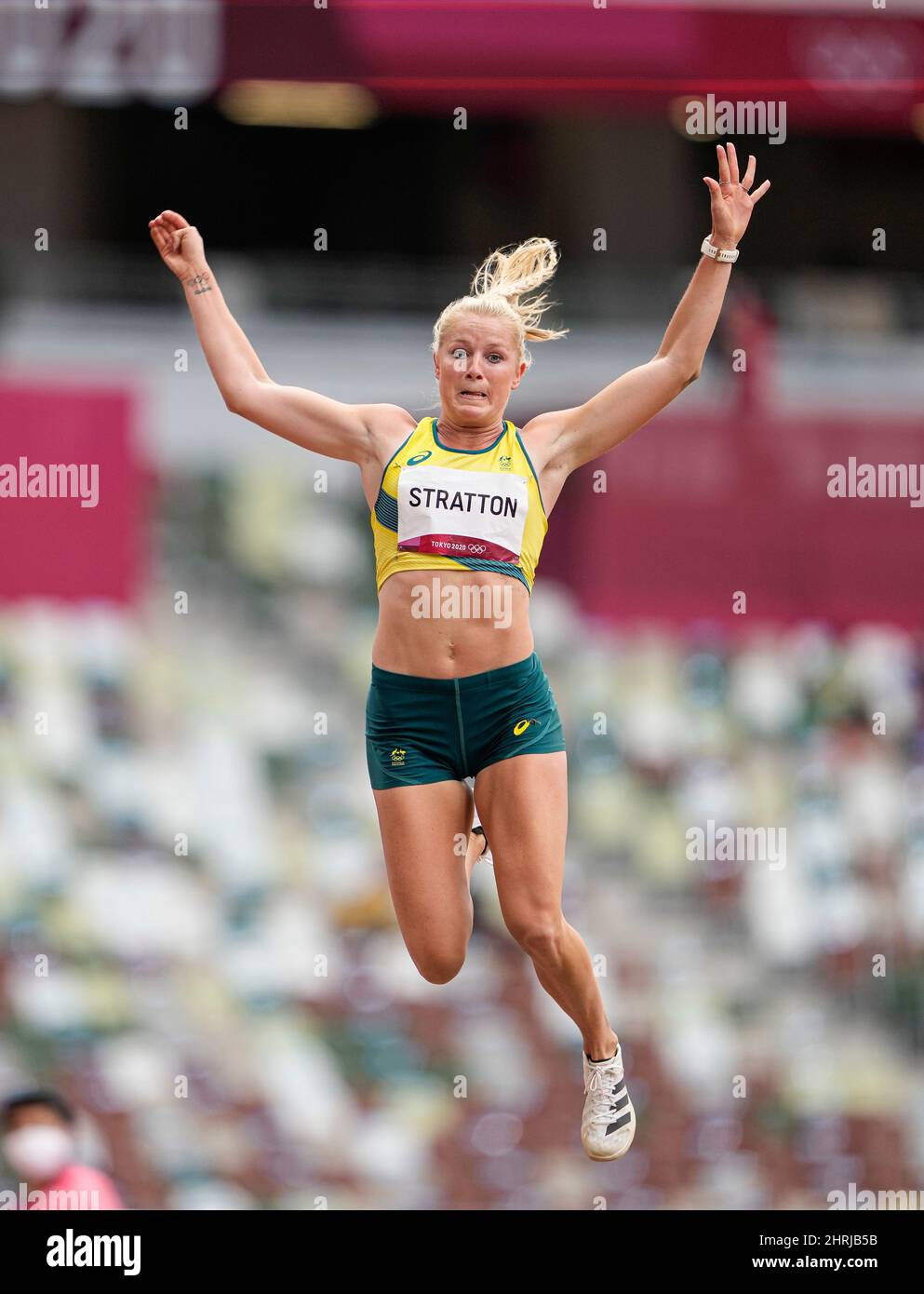 Brooke Stratton participating in the Tokyo 2020 Olympic Games in the ...