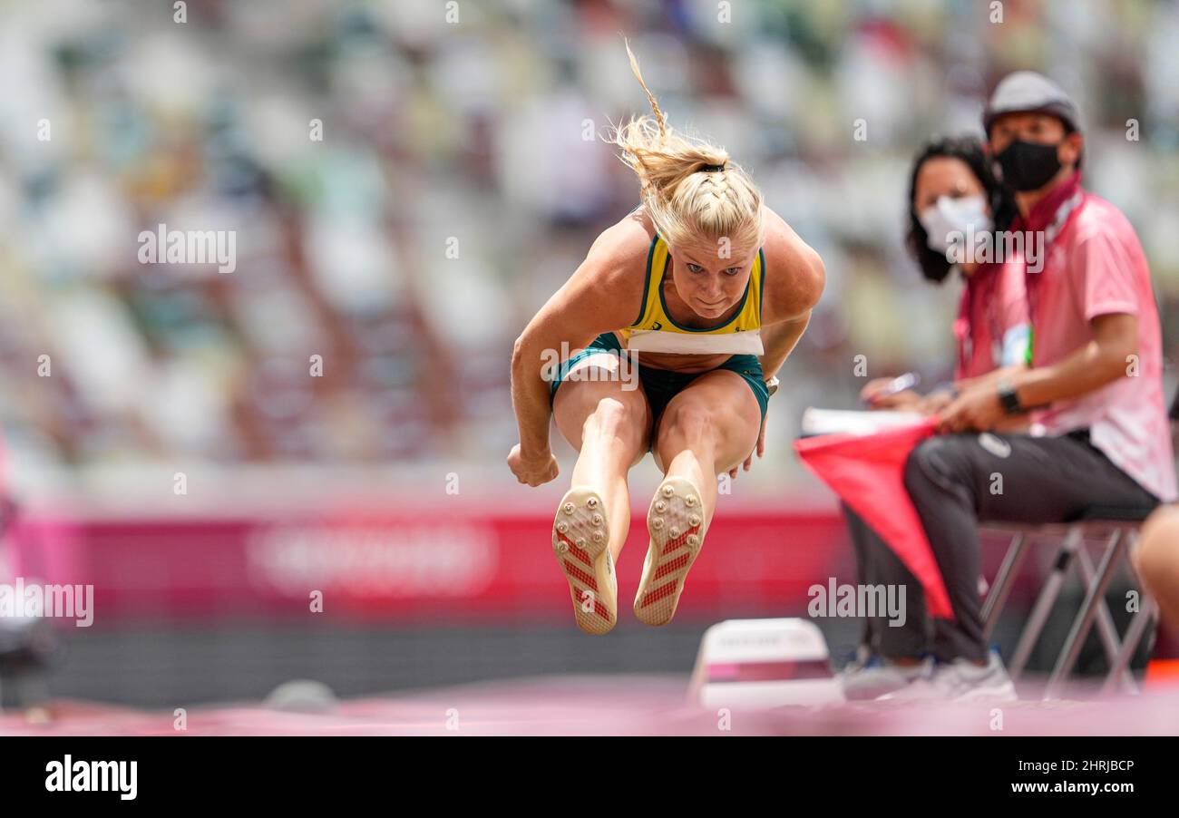 Brooke Stratton participating in the Tokyo 2020 Olympic Games in the ...