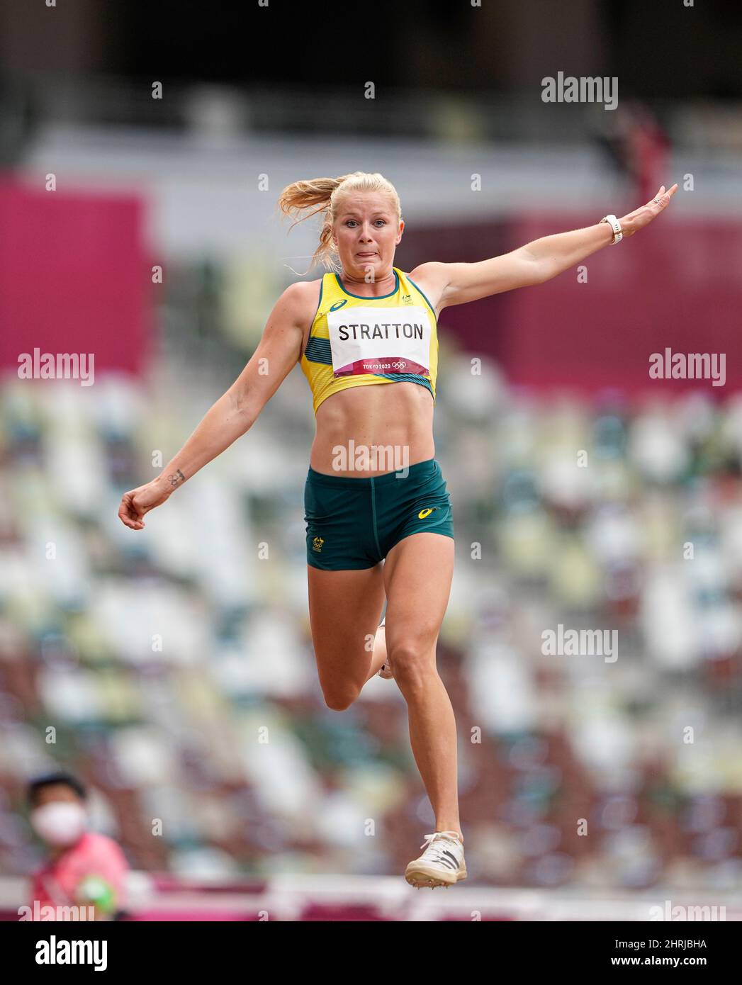 Brooke Stratton participating in the Tokyo 2020 Olympic Games in the ...