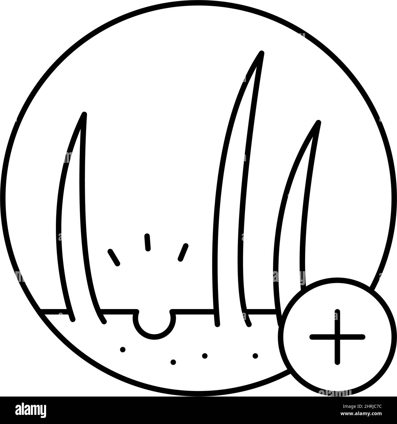 hair loss clinic line icon vector illustration Stock Vector Image & Art ...