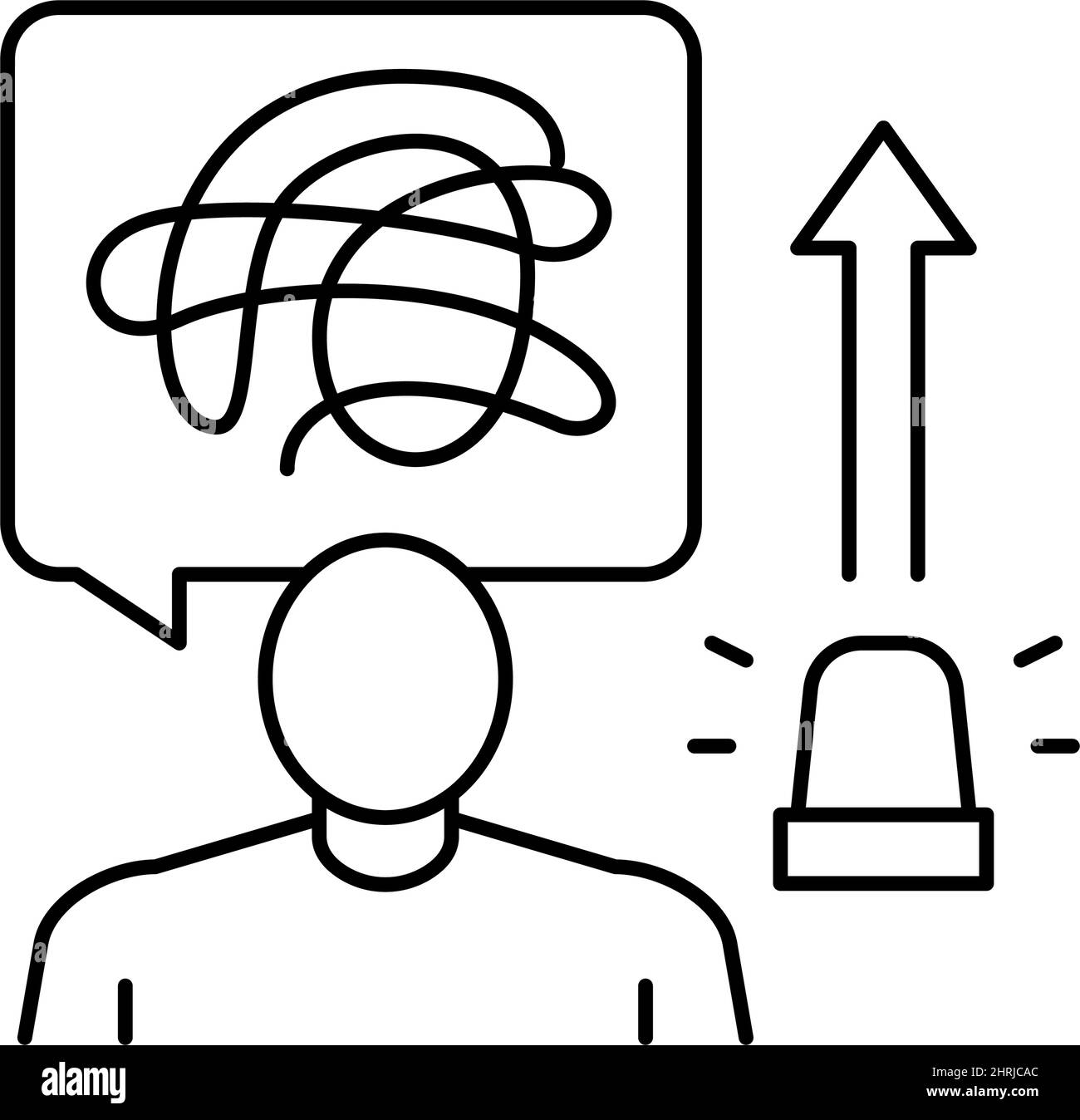increased errors or accidents line icon vector illustration Stock ...