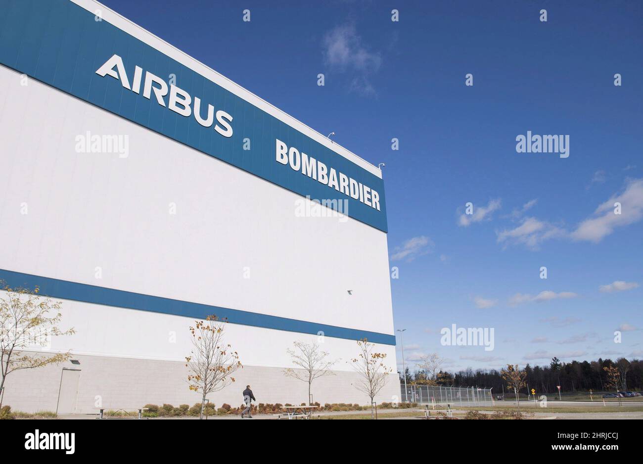A Bombardier Airbus assembly plant is shown in Mirabel, Que., Friday ...