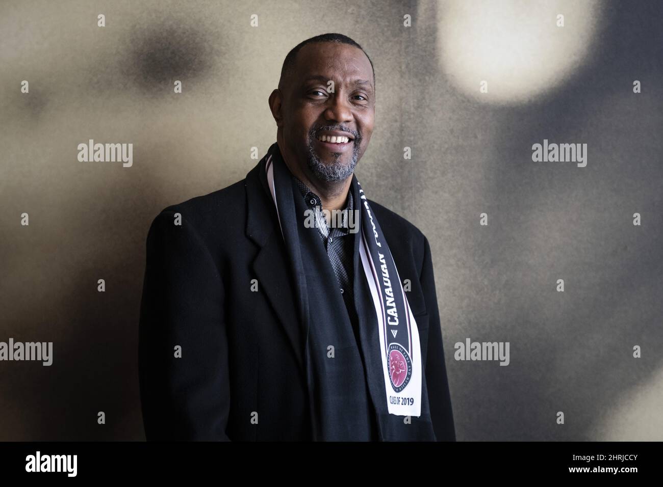 Former CFL player Terry Greer poses for a portrait at the Class of 2019 ...