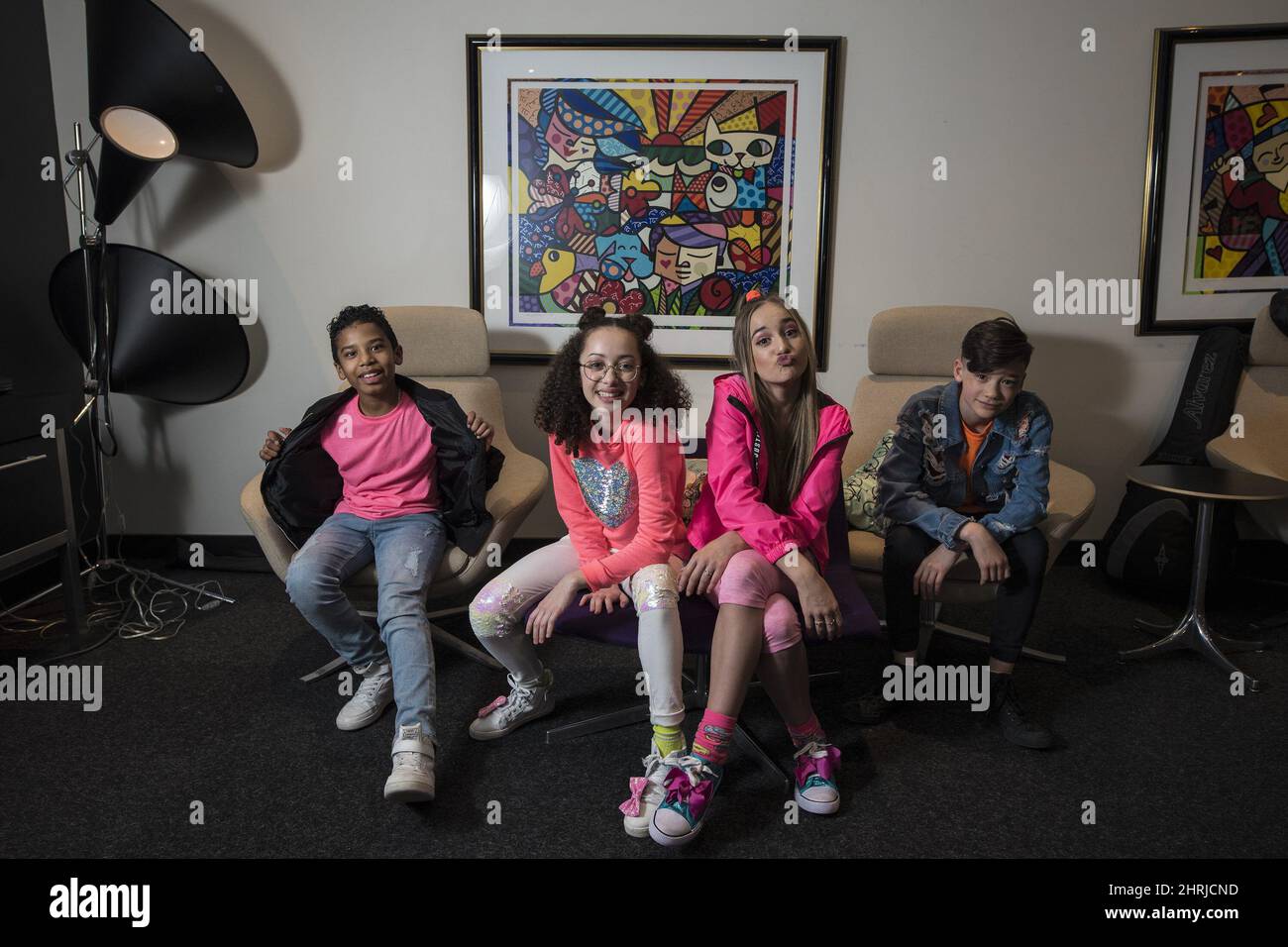 Mini Pop Kids, left to right, Eliseo Rodriguez, Avery Da Cunha, Jazzy ...