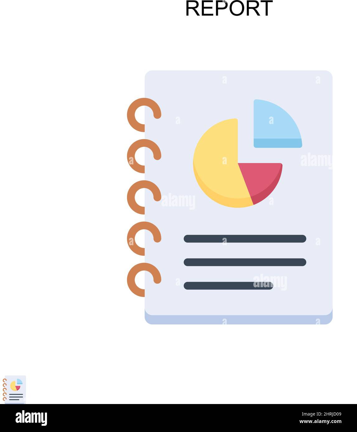 Report Simple vector icon. Illustration symbol design template for web ...