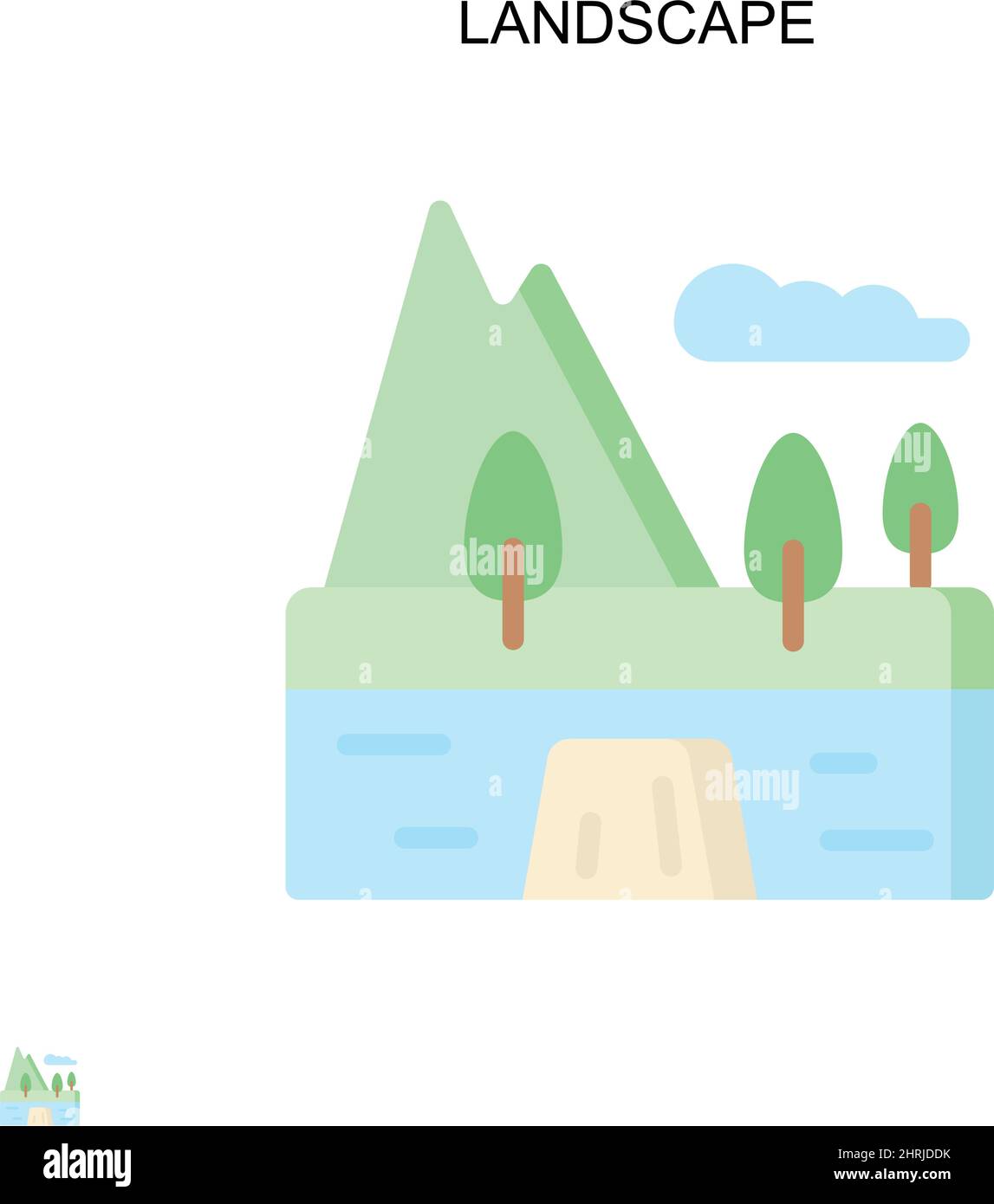 Landscape Simple Vector Icon Illustration Symbol Design Template For Web Mobile Ui Element