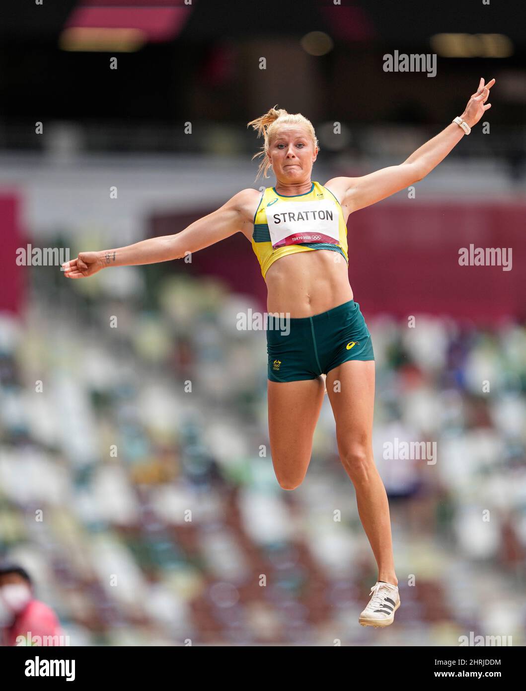 Brooke Stratton participating in the Tokyo 2020 Olympic Games in the ...