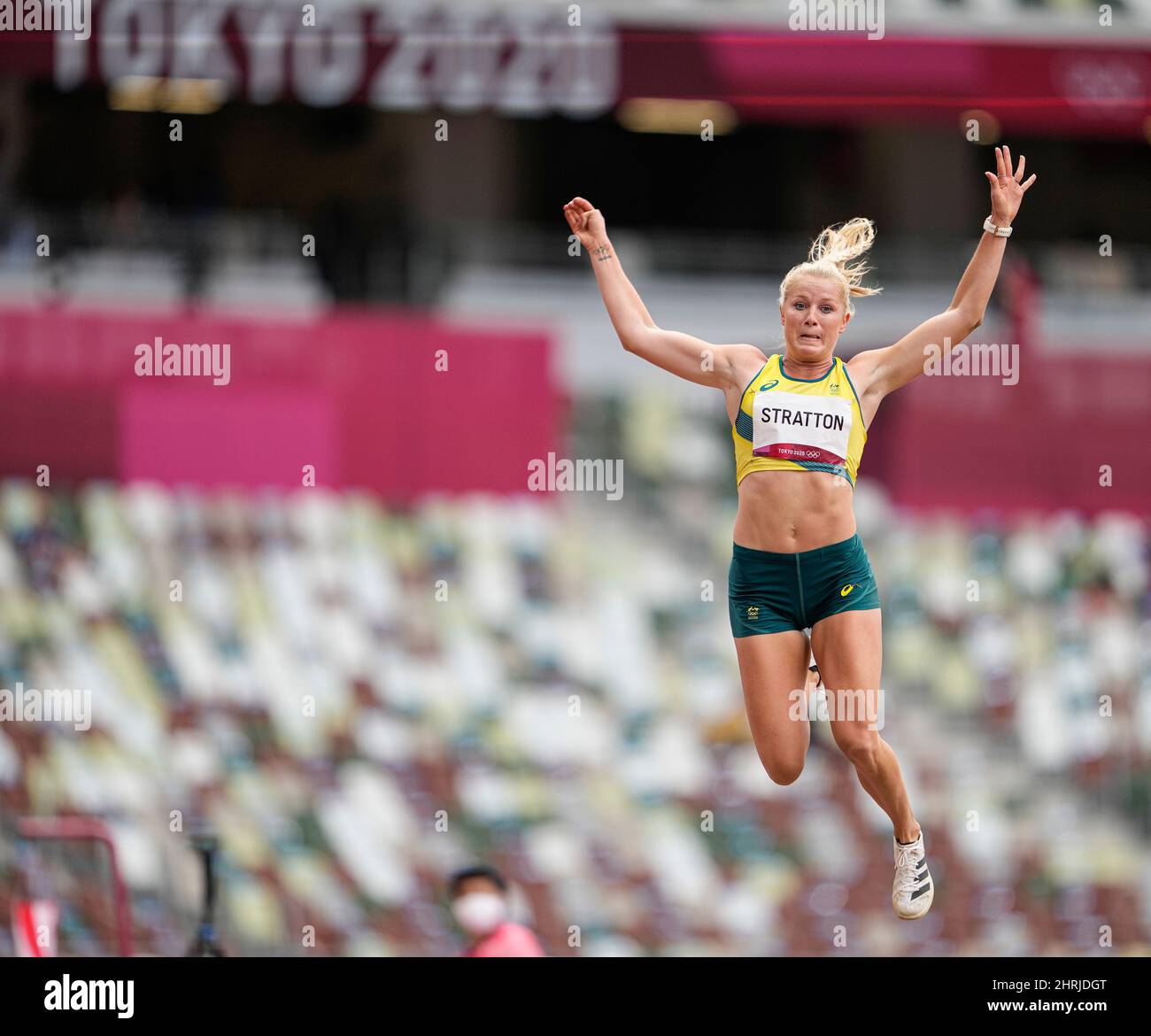 Brooke Stratton participating in the Tokyo 2020 Olympic Games in the ...