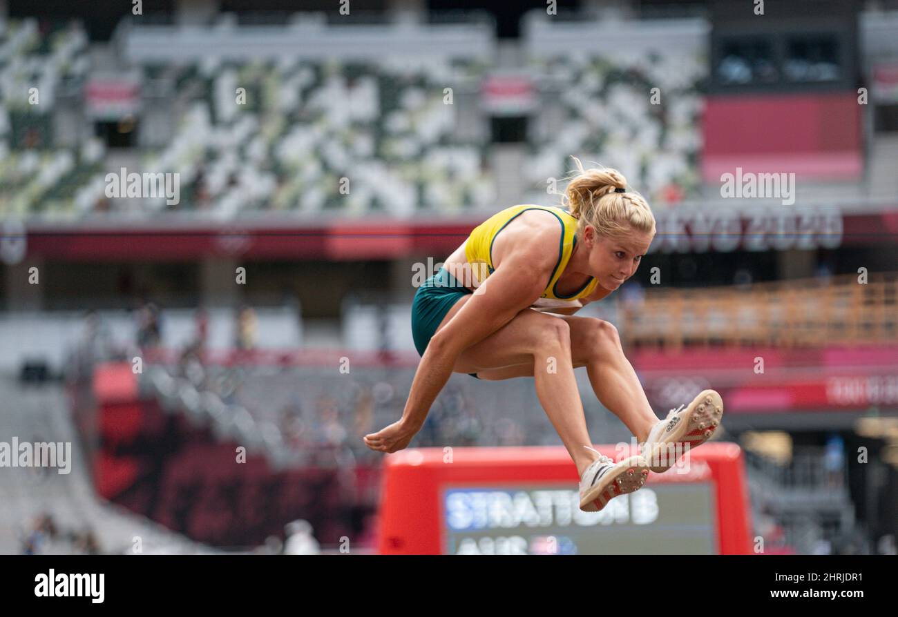 Brooke Stratton participating in the Tokyo 2020 Olympic Games in the ...