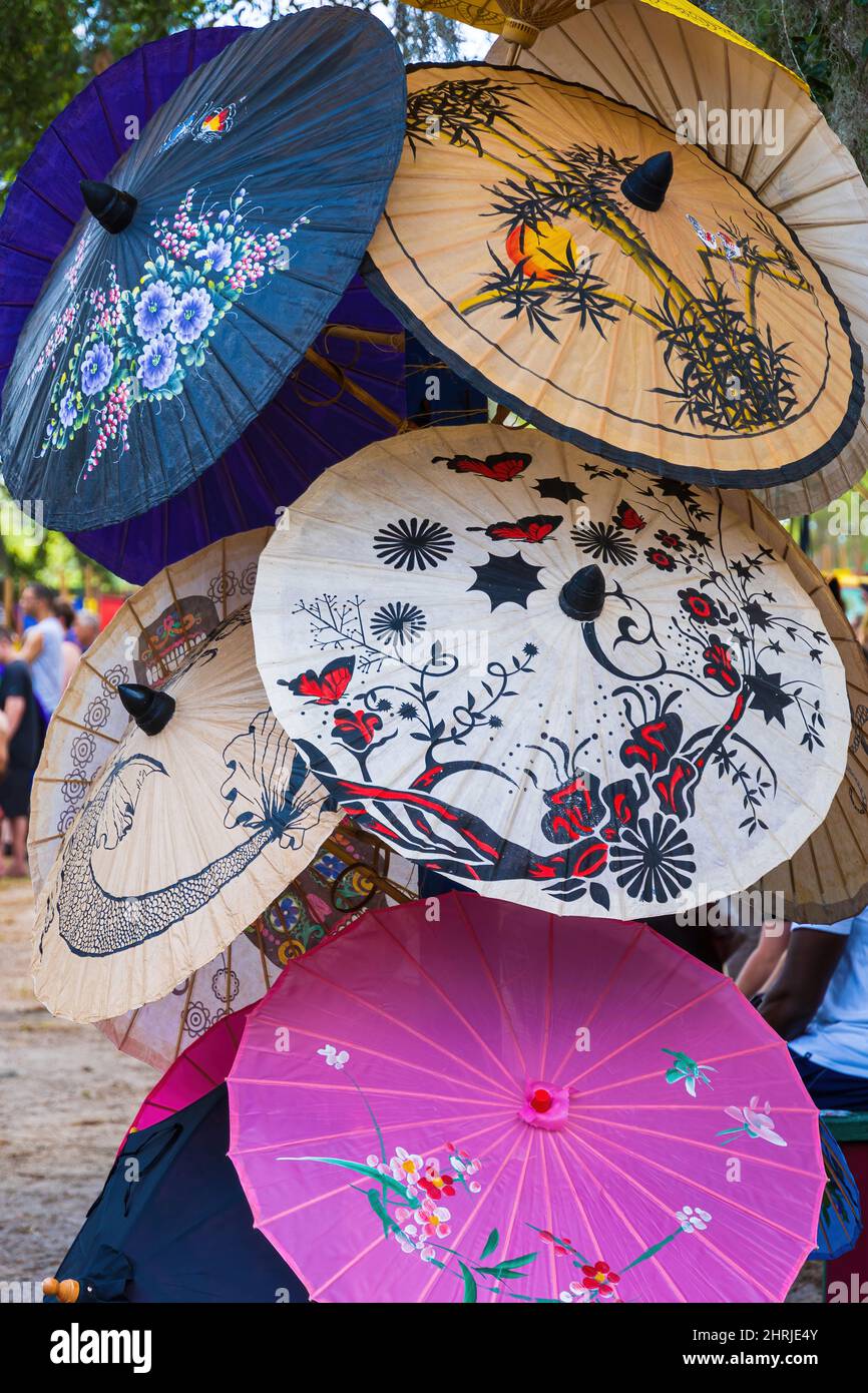 Colorful parasols for sale at the Bay Area Renaissance Festival - Dade ...