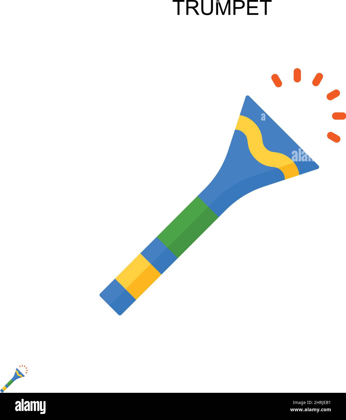 Trumpet Simple vector icon. Illustration symbol design template for web ...