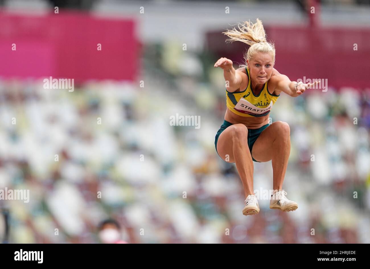 Brooke Stratton participating in the Tokyo 2020 Olympic Games in the ...