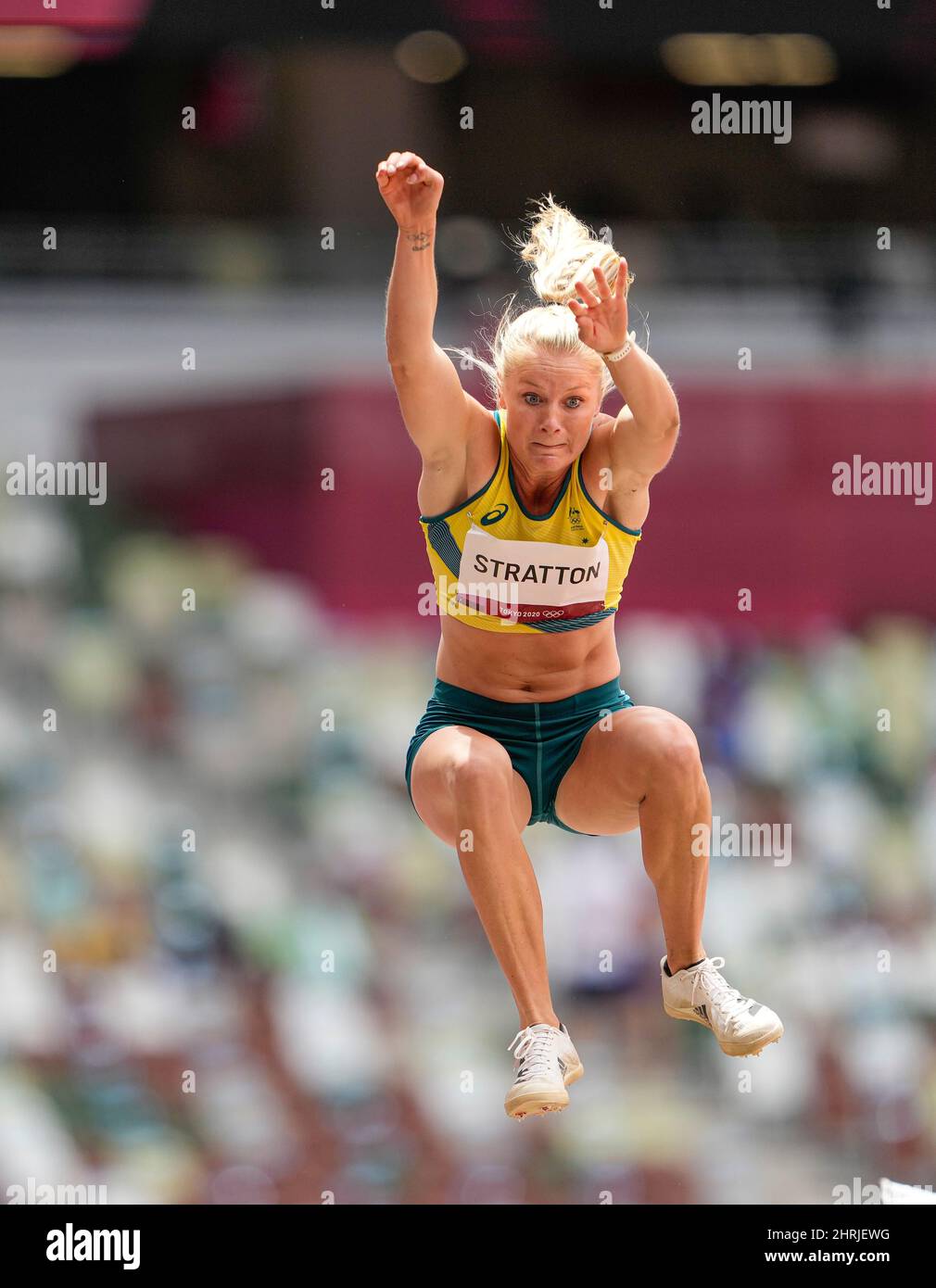 Brooke Stratton participating in the Tokyo 2020 Olympic Games in the ...