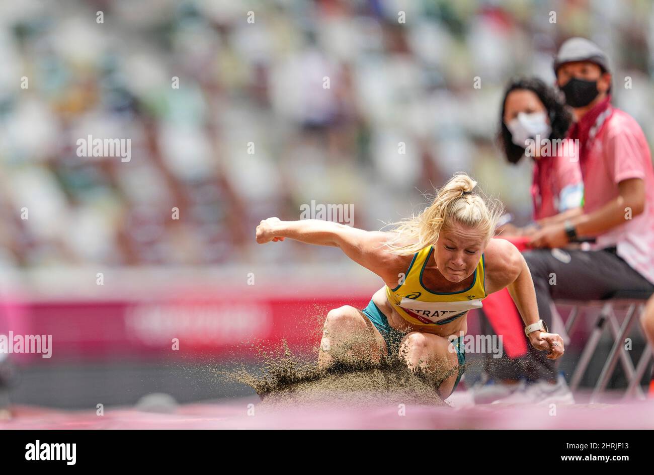 Brooke Stratton participating in the Tokyo 2020 Olympic Games in the ...