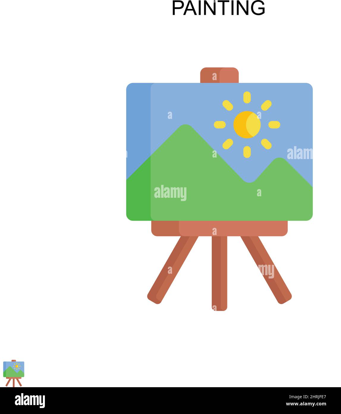 Painting Simple vector icon. Illustration symbol design template for ...