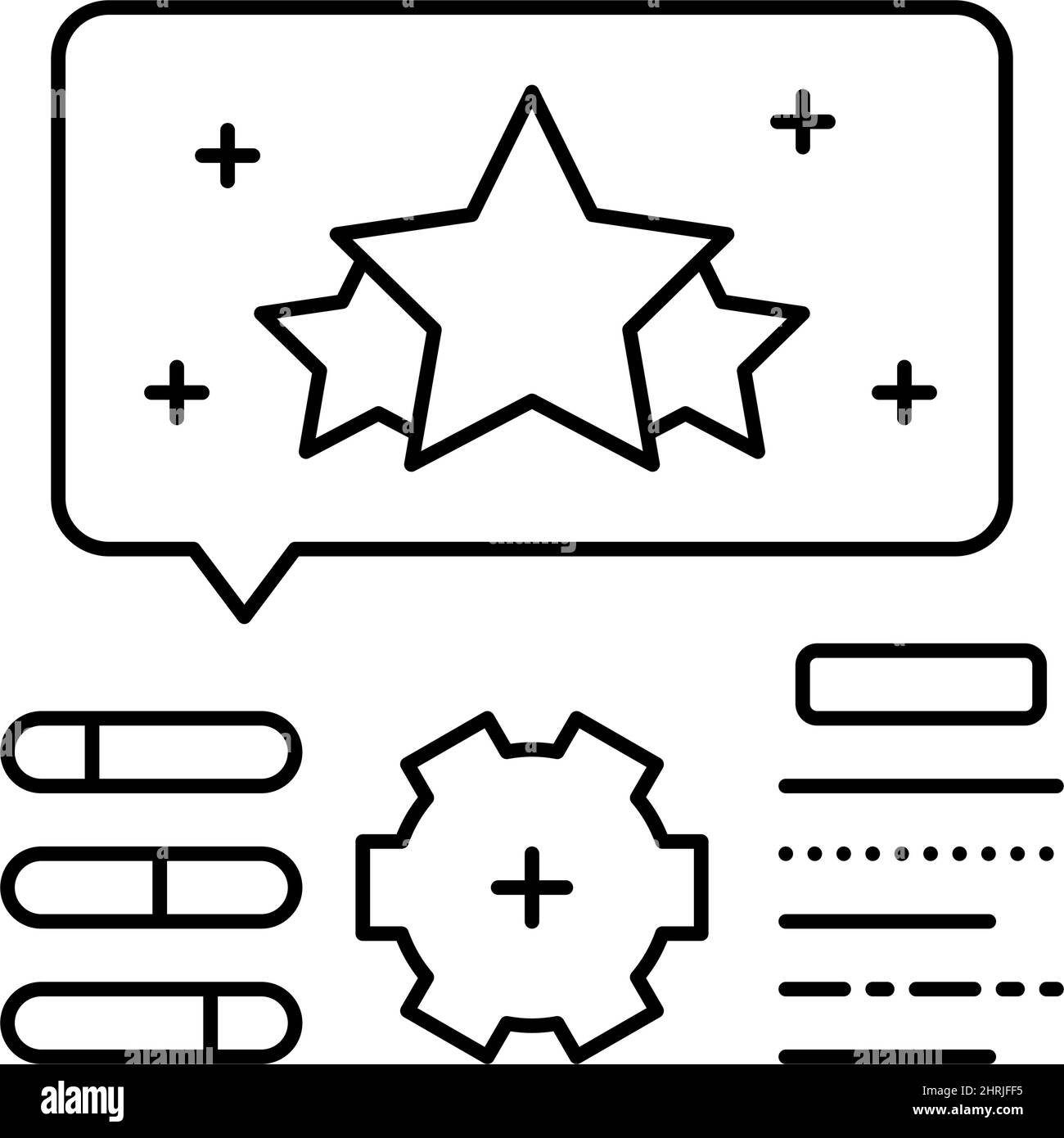 reputation management line icon vector illustration Stock Vector Image ...