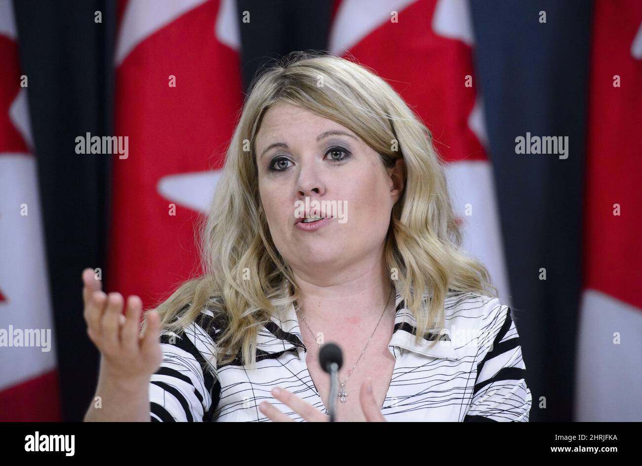 Conservative MP Michelle Rempel speaks following the tabling of the ...