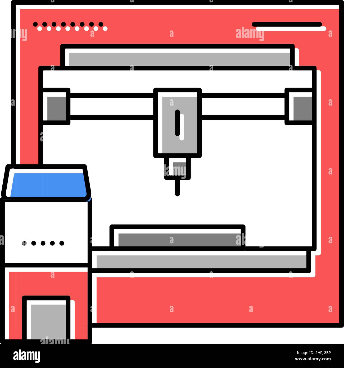3d printer color icon vector illustration Stock Vector Image & Art - Alamy