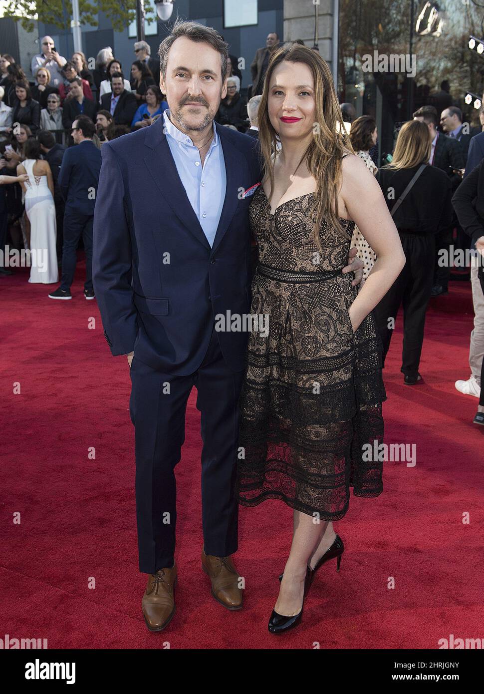 Guy A. Lepage and Melanie Campeau arrive at the Gala Artis awards ...