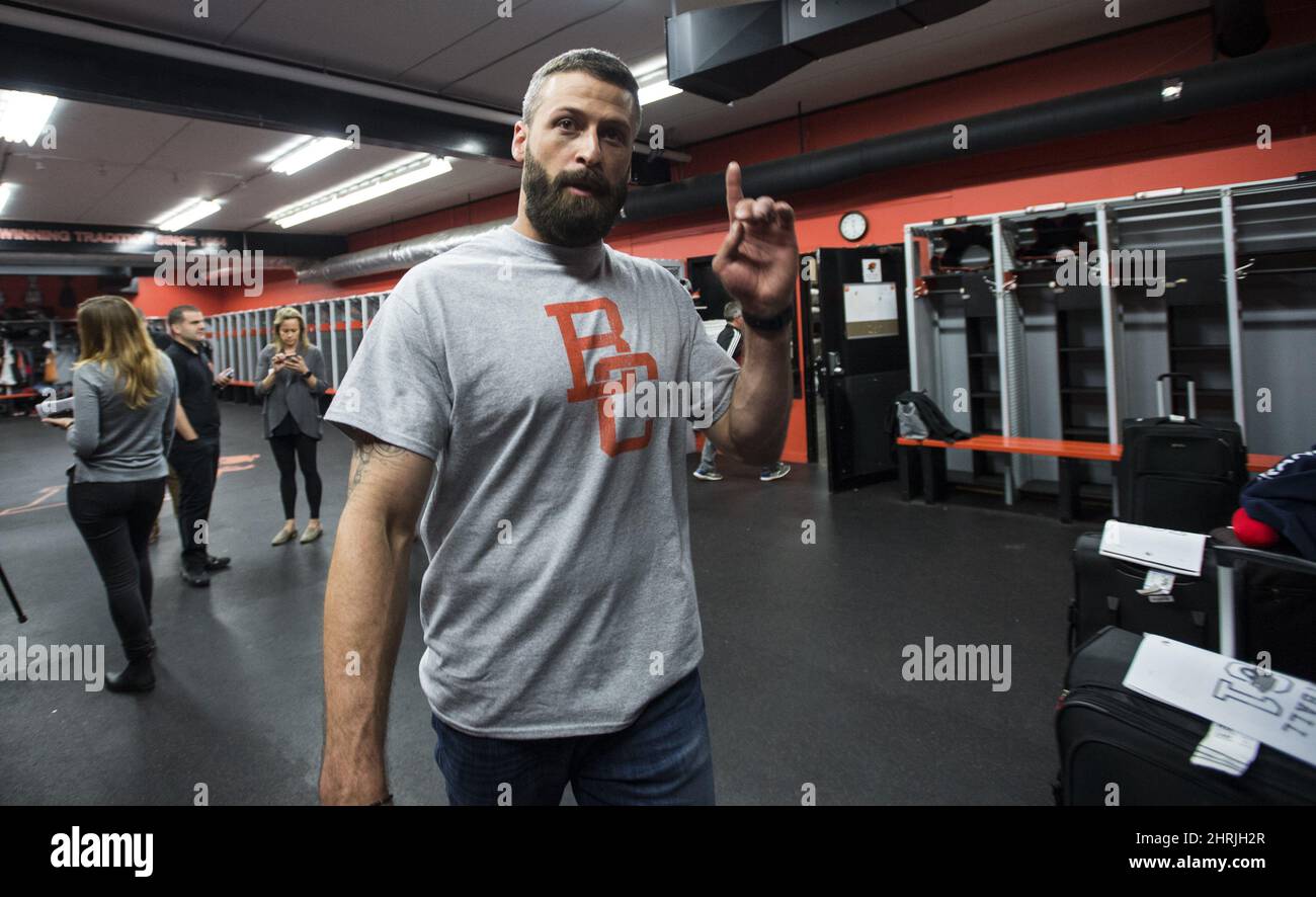 B.C. Lions quarterback Mike Reilly attends a media availability at the ...