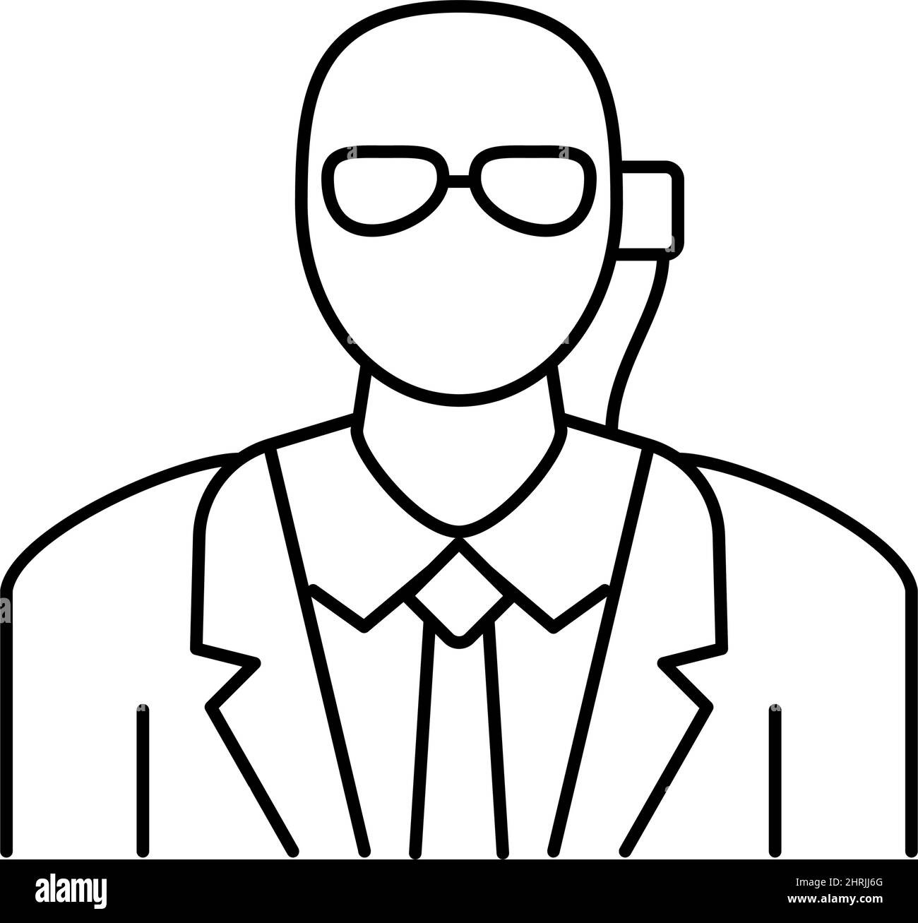 private security line icon vector illustration Stock Vector Image & Art ...