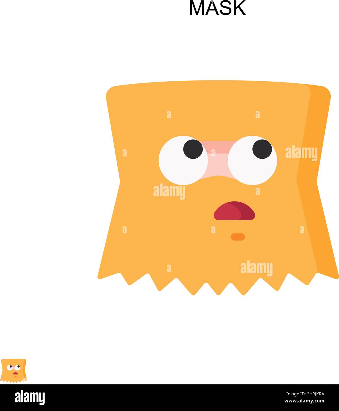 Mask Simple vector icon. Illustration symbol design template for web ...