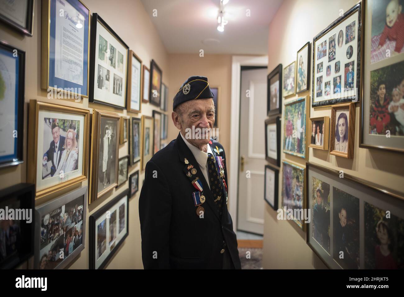 D-Day veteran Martin Maxwell poses for a photograph at his home in ...