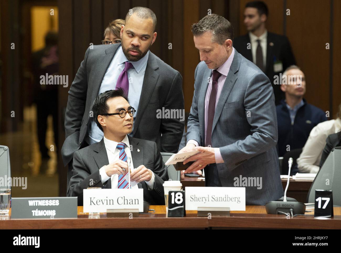 Facebook's Public Policy Director Neil Potts, left, and Global Director ...