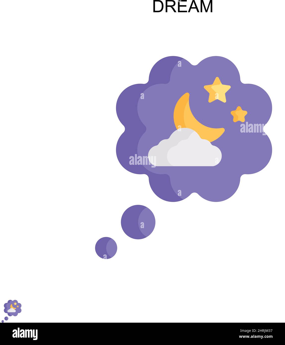 Dream Simple vector icon. Illustration symbol design template for web ...