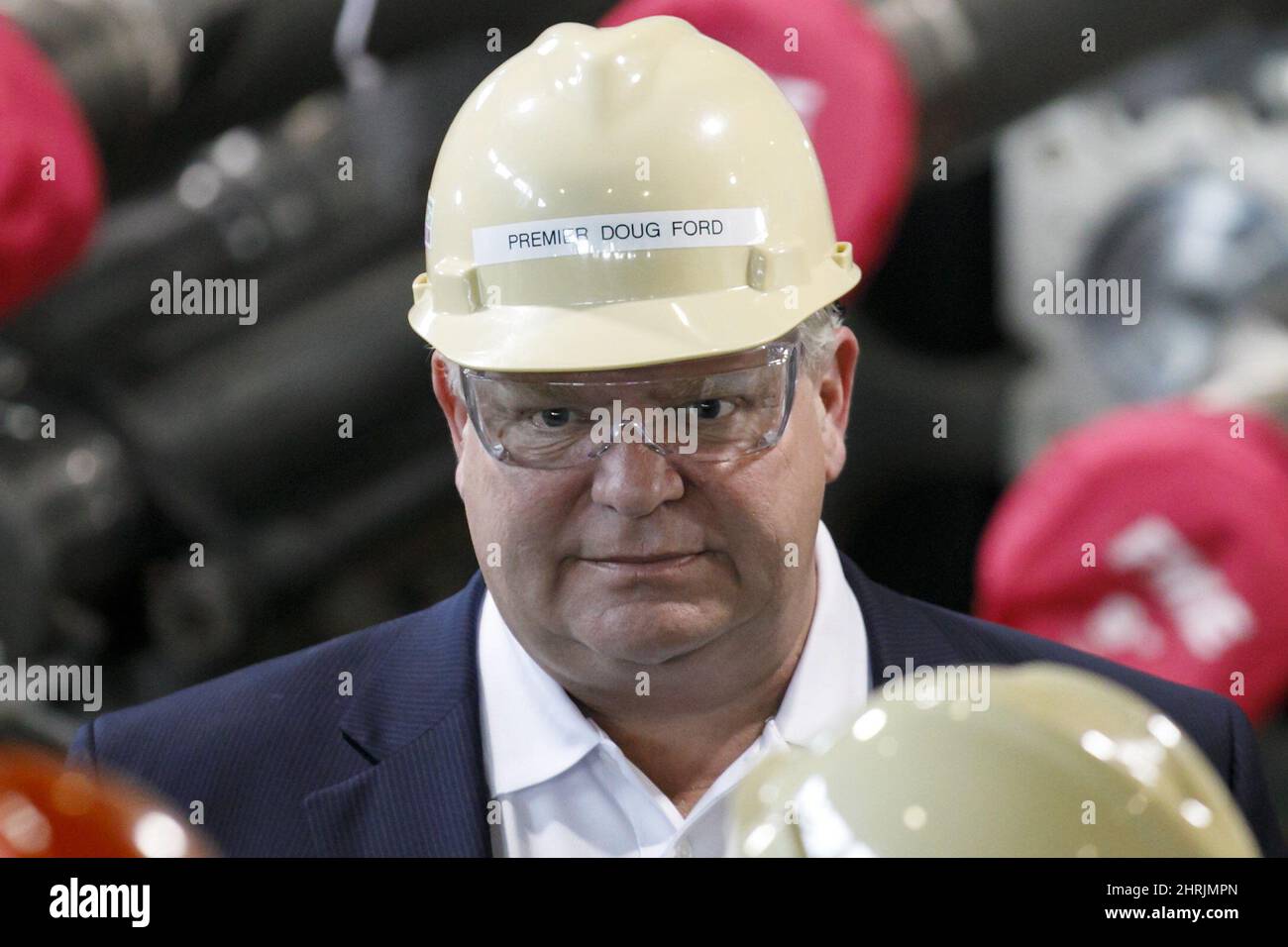 Ontario Premier Doug Ford takes a tour of the mock-up reactor at the ...