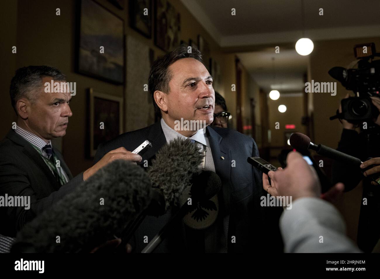 Assembly of First Nations National Chief Perry Bellegarde is approached ...