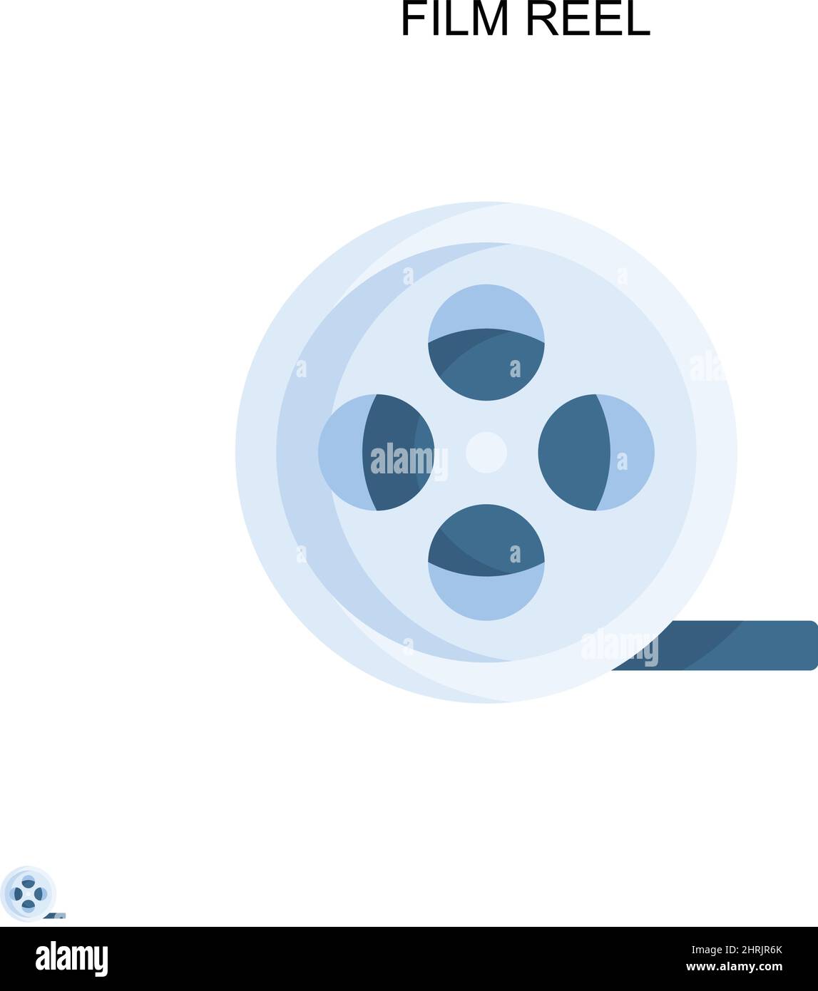 Film reel Simple vector icon. Illustration symbol design template for ...