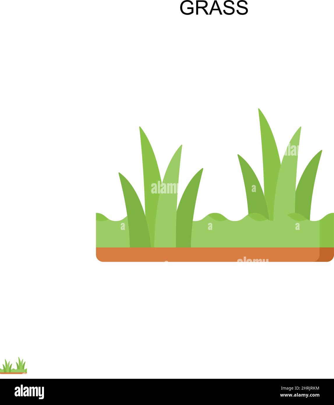 Grass Simple vector icon. Illustration symbol design template for web ...