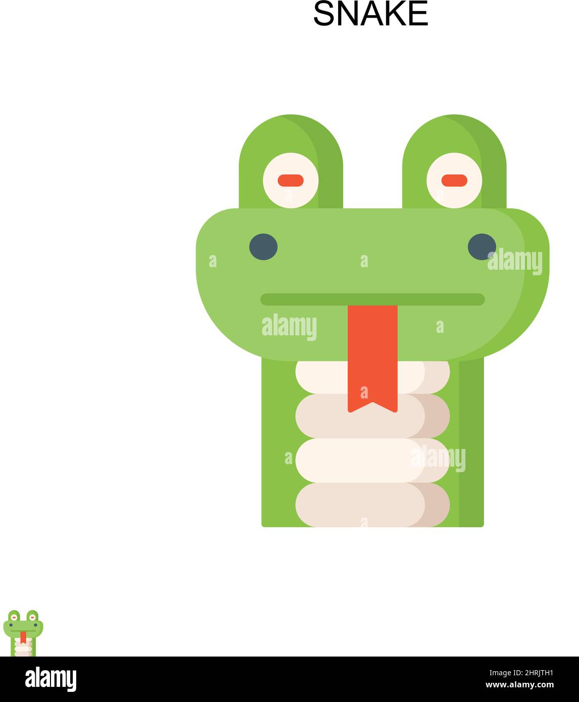 Snake Simple vector icon. Illustration symbol design template for web ...