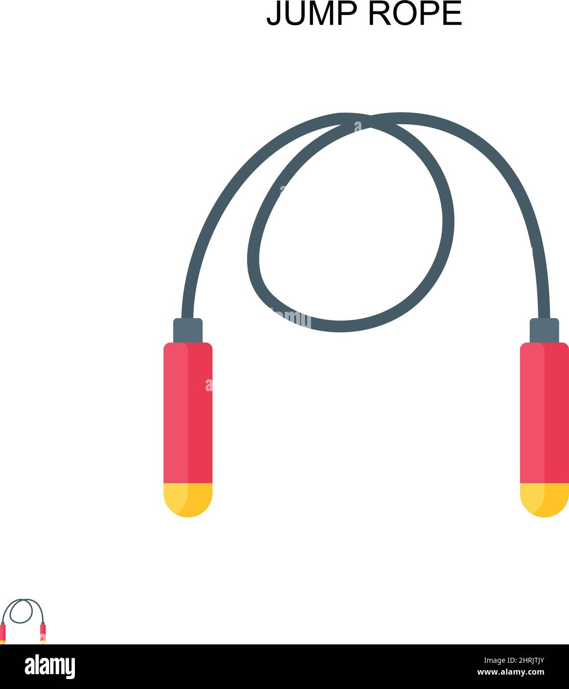 Jump rope Simple vector icon. Illustration symbol design template for ...