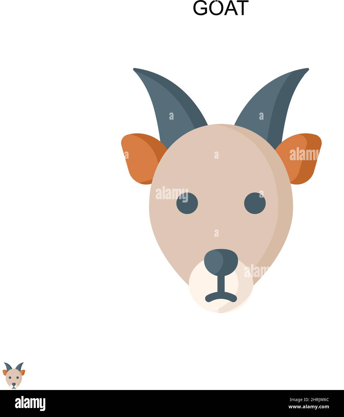 Simple goat logo hi-res stock photography and images - Alamy