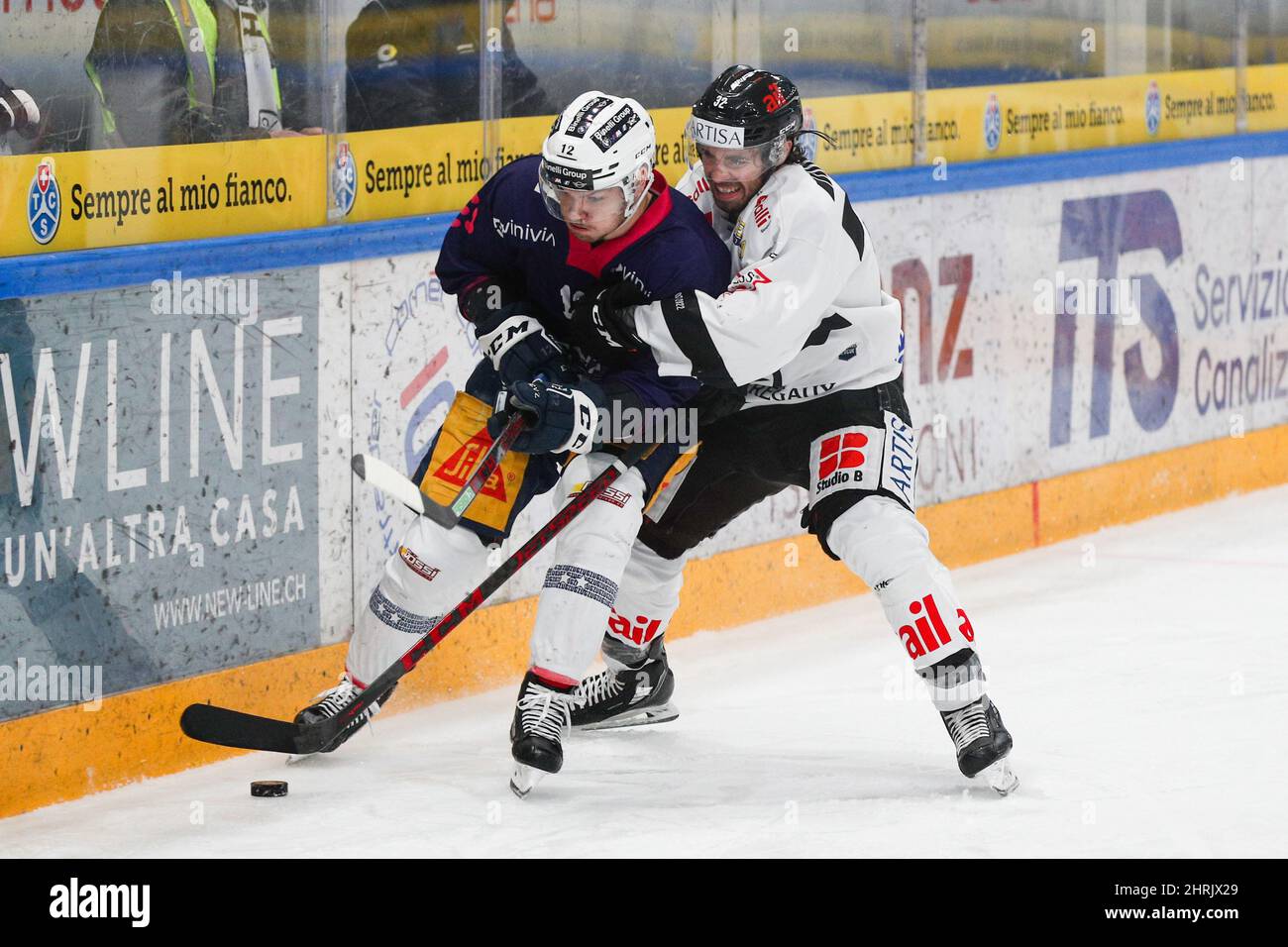 Porza, Switzerland. 25th Feb, 2022. 25.02.2022, Porza, Corner Arena, NL ...