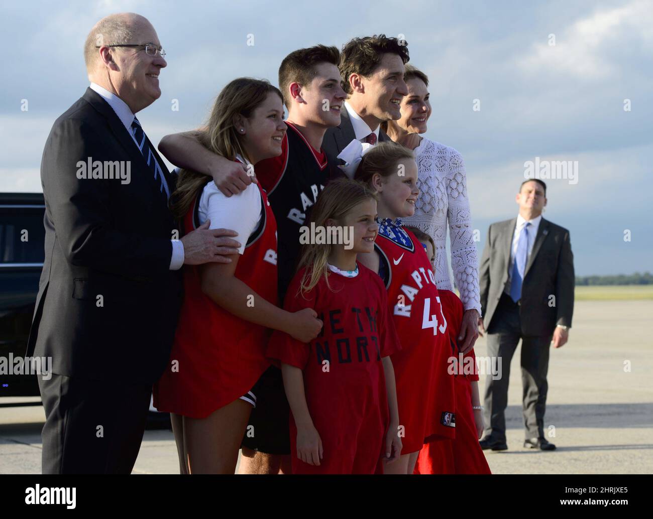 Prime Minister Justin Trudeau poses for a photo with U.S. Ambassador to ...