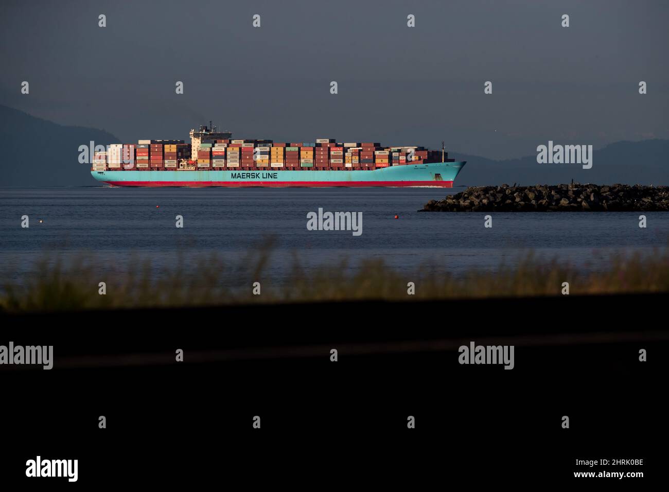 The Anna Maersk container ship, carrying 69 containers of Canadian ...